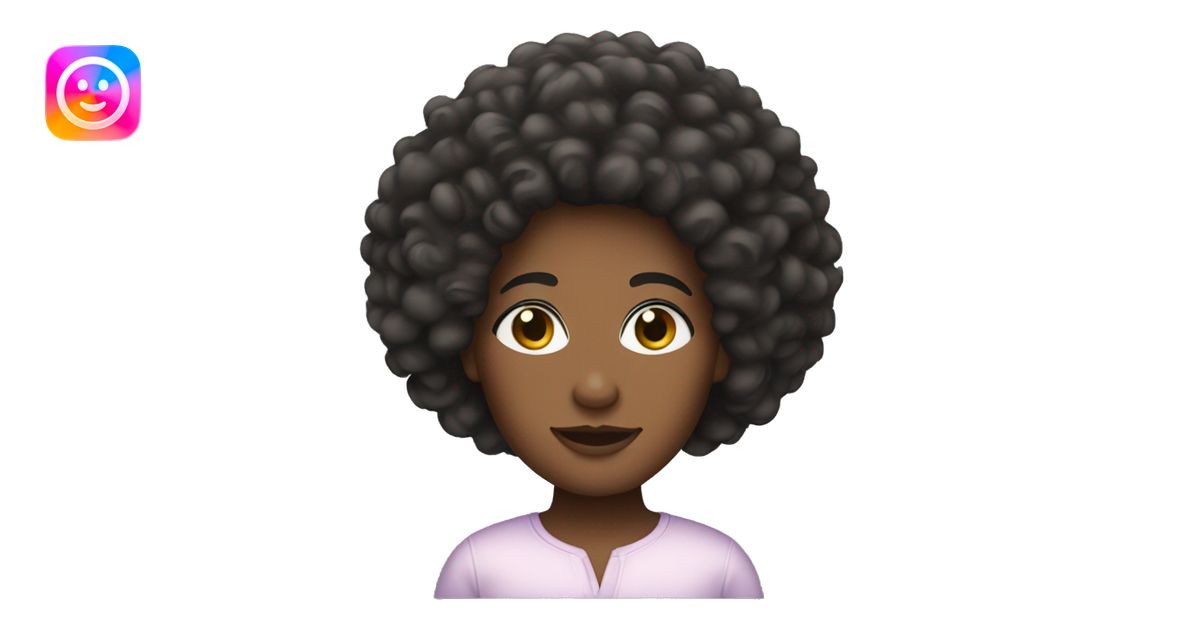 afro curvy hair emoji | AI Emoji Generator