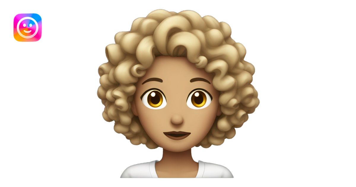 Woman with pretty curls staying up late emoji | AI Emoji Generator