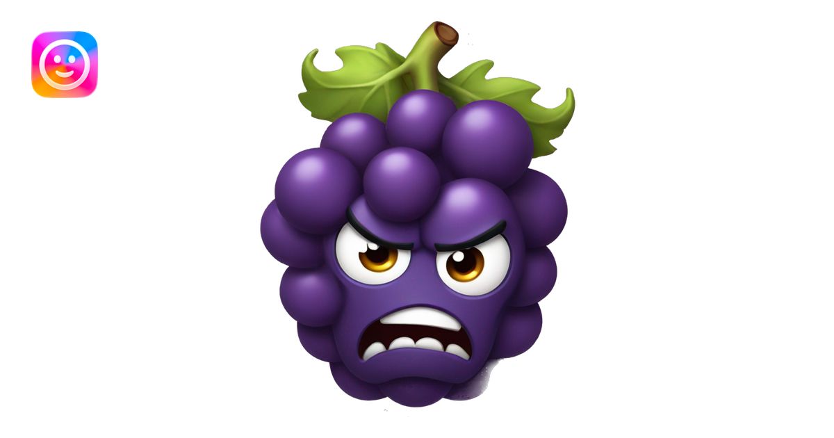 angry grape with horns emoji | AI Emoji Generator
