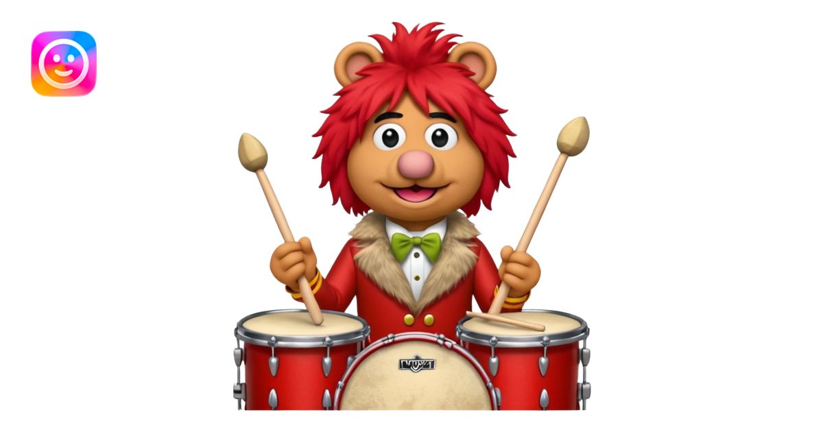 animal the drummer from the muppets emoji | AI Emoji Generator