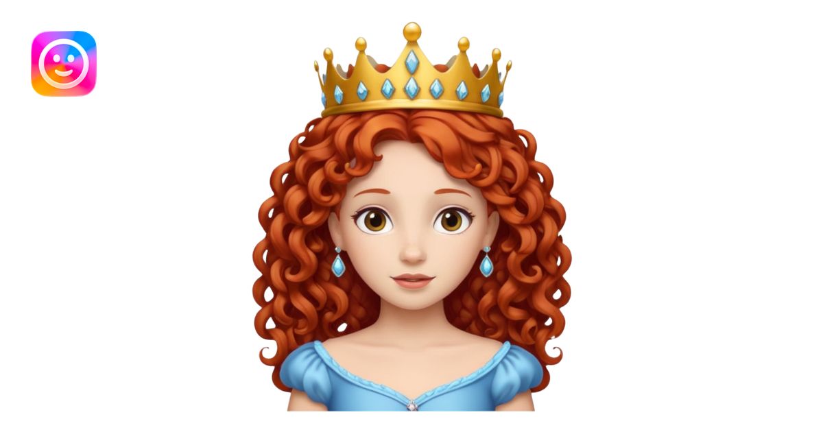 curly haired princess emoji | AI Emoji Generator