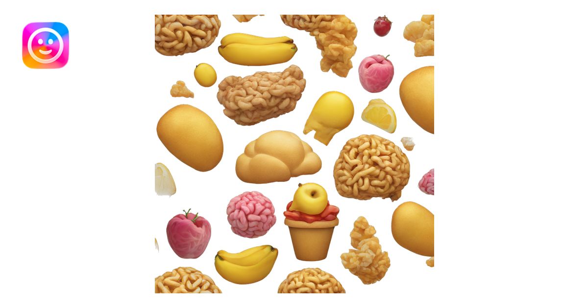 food + brain (food for thought) emoji | AI Emoji Generator
