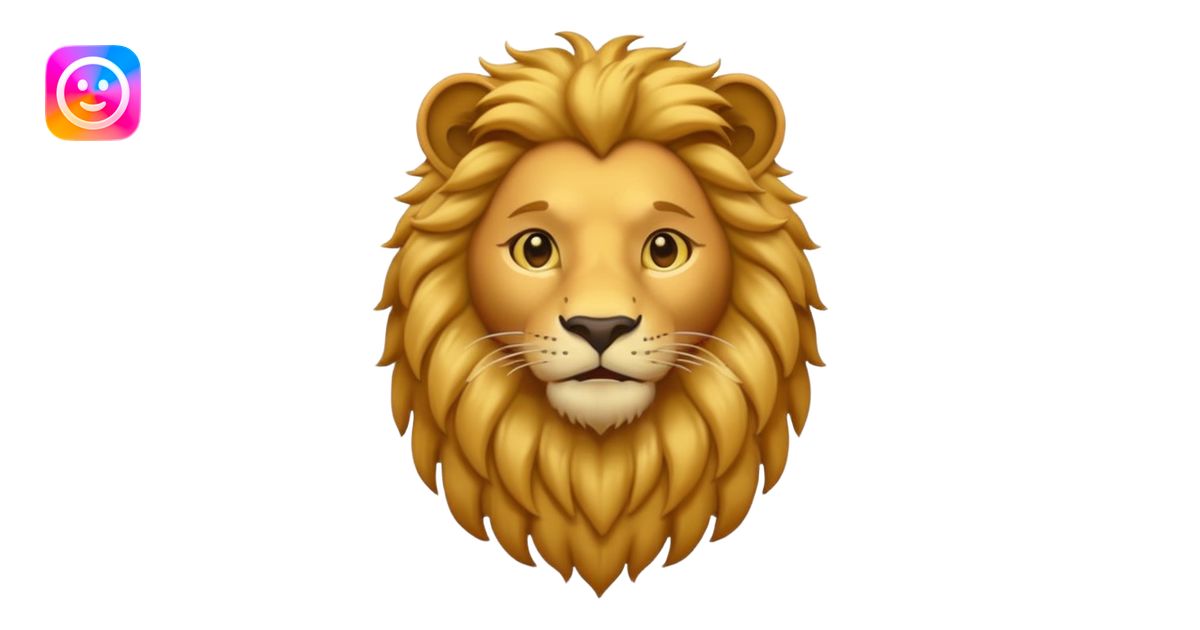 iOS lion with a human neck emoji emoji | AI Emoji Generator