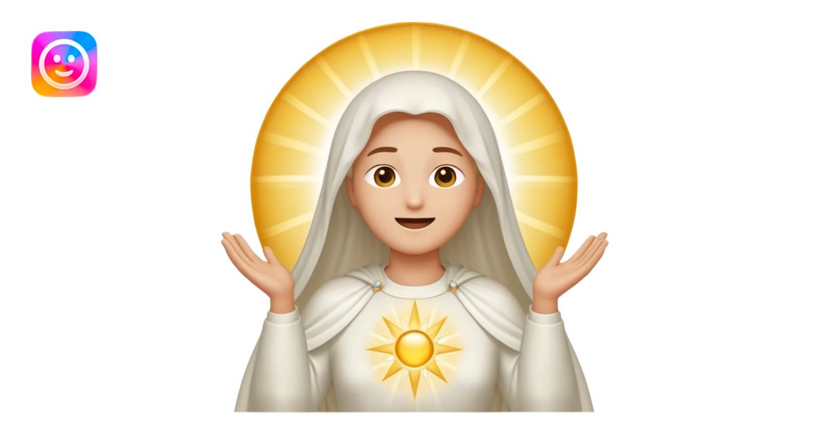 an emoji of the Heavenly Father from the Bible, no visible facial ...