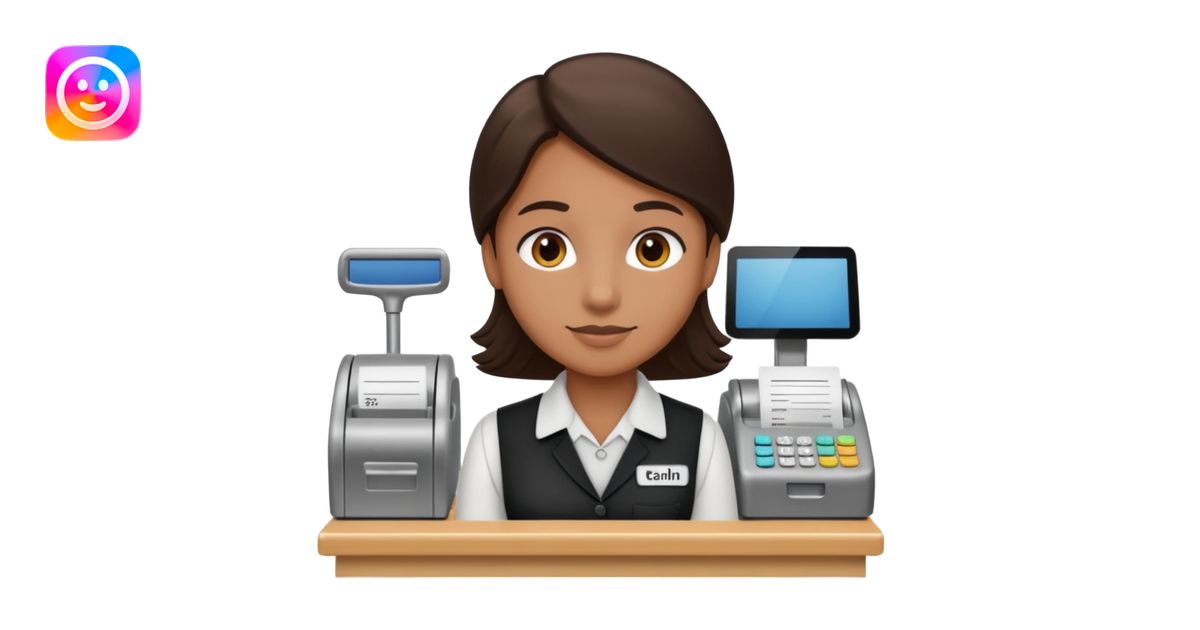 cashier behind the register emoji | AI Emoji Generator