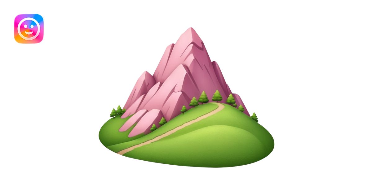 pink high hill emoji | AI Emoji Generator