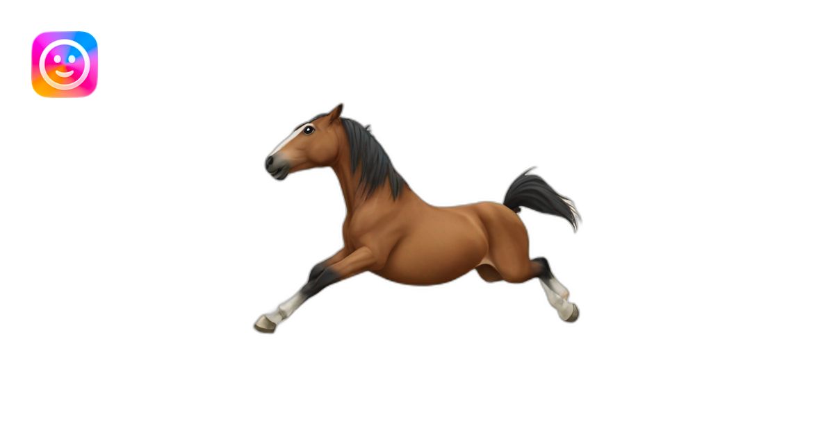 a horse doing a somersault emoji | AI Emoji Generator