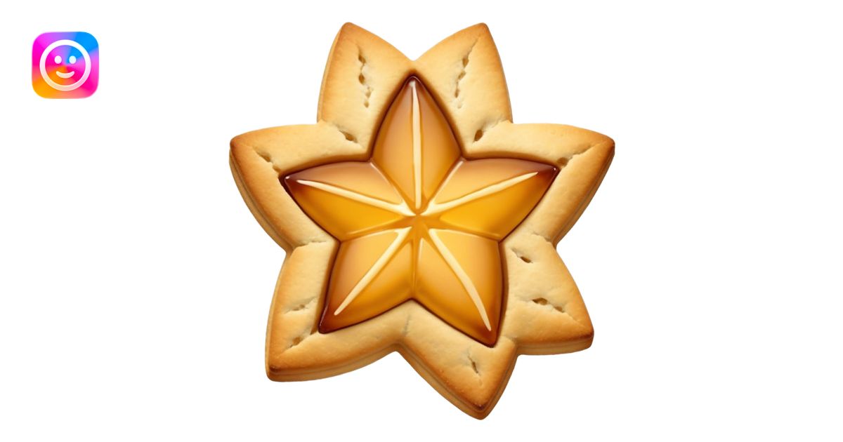 jam-christmas star-shortbread-biscuits emoji | AI Emoji Generator