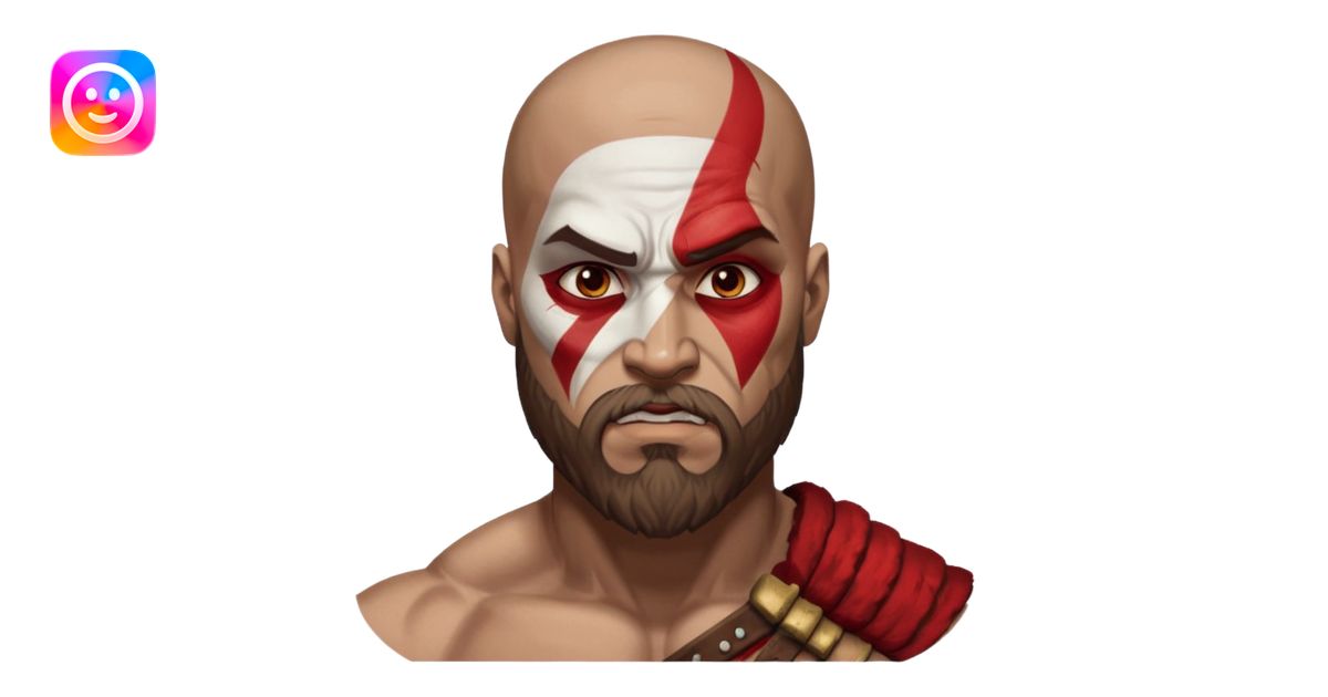 Kratosh from God of war emoji | AI Emoji Generator