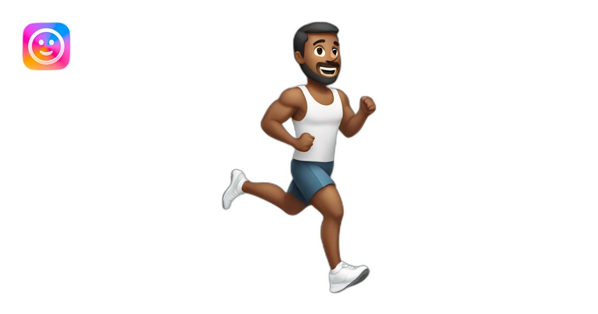 man doing cardio emoji | AI Emoji Generator