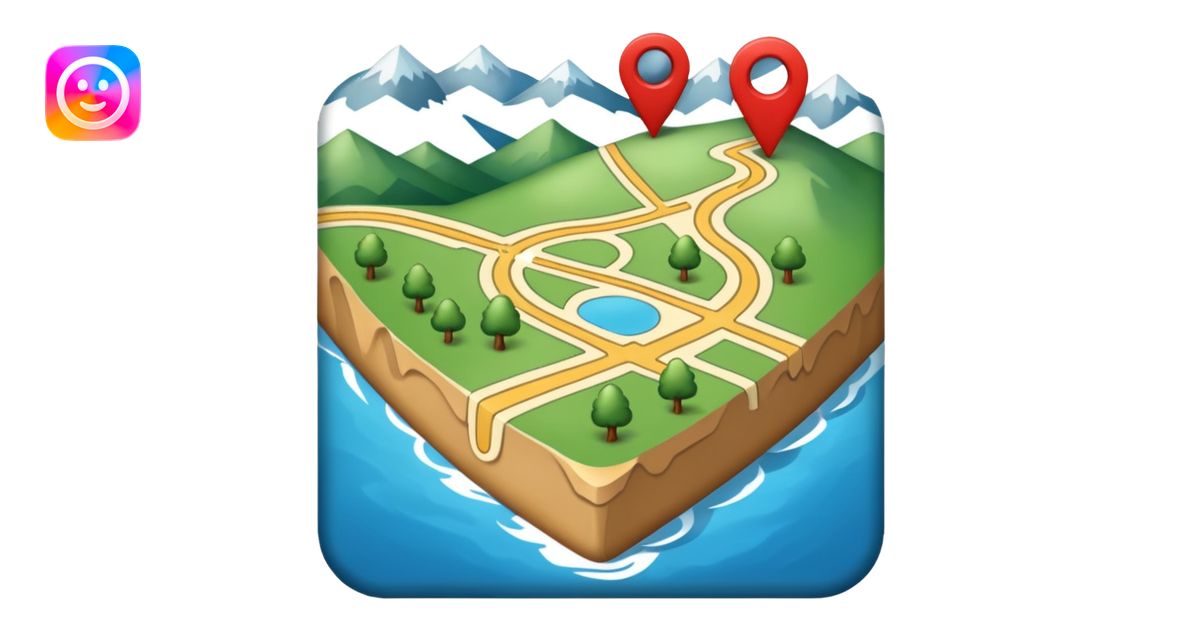 GPS map emoji | AI Emoji Generator