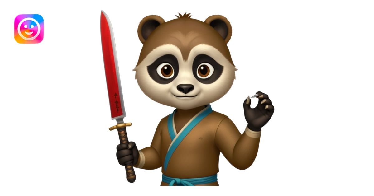 Kai from kung fu panda knife emoji emoji | AI Emoji Generator