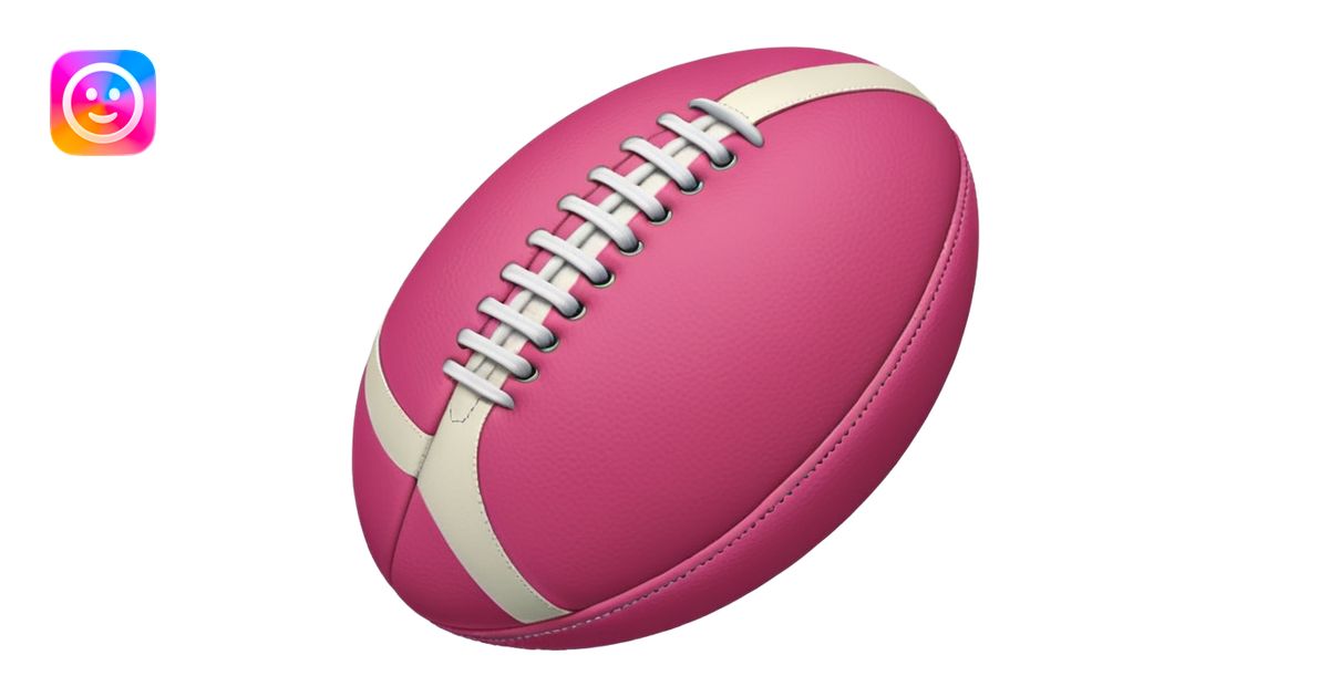 Rugby Pink Ball Emoji AI Emoji Generator
