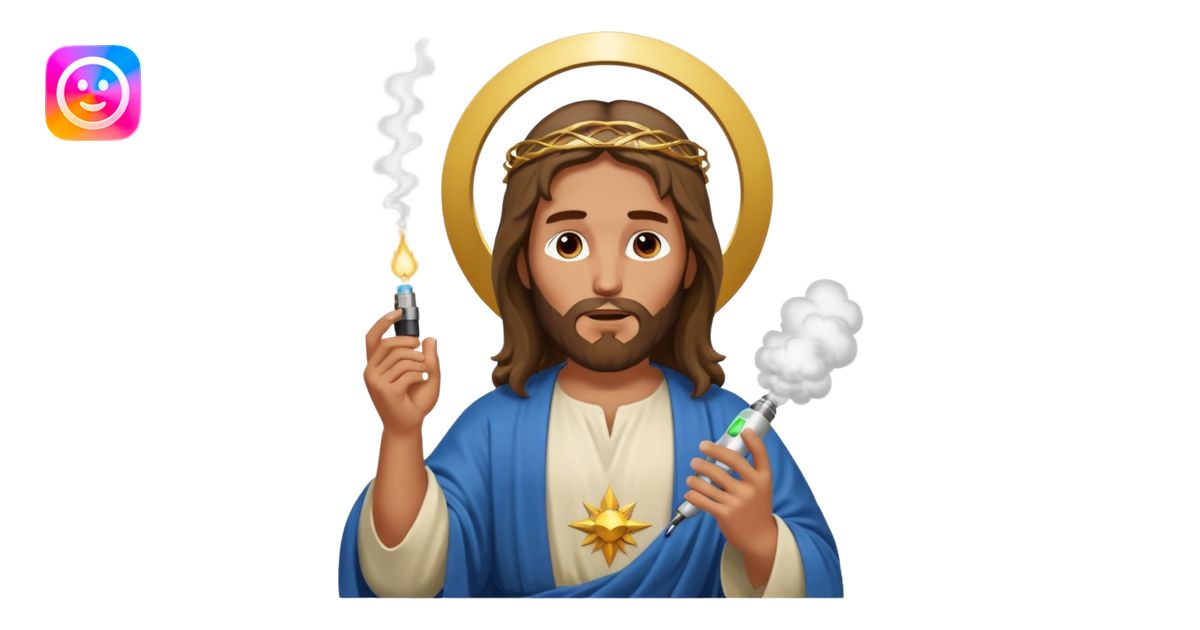 jesus hitting a vape emoji | AI Emoji Generator