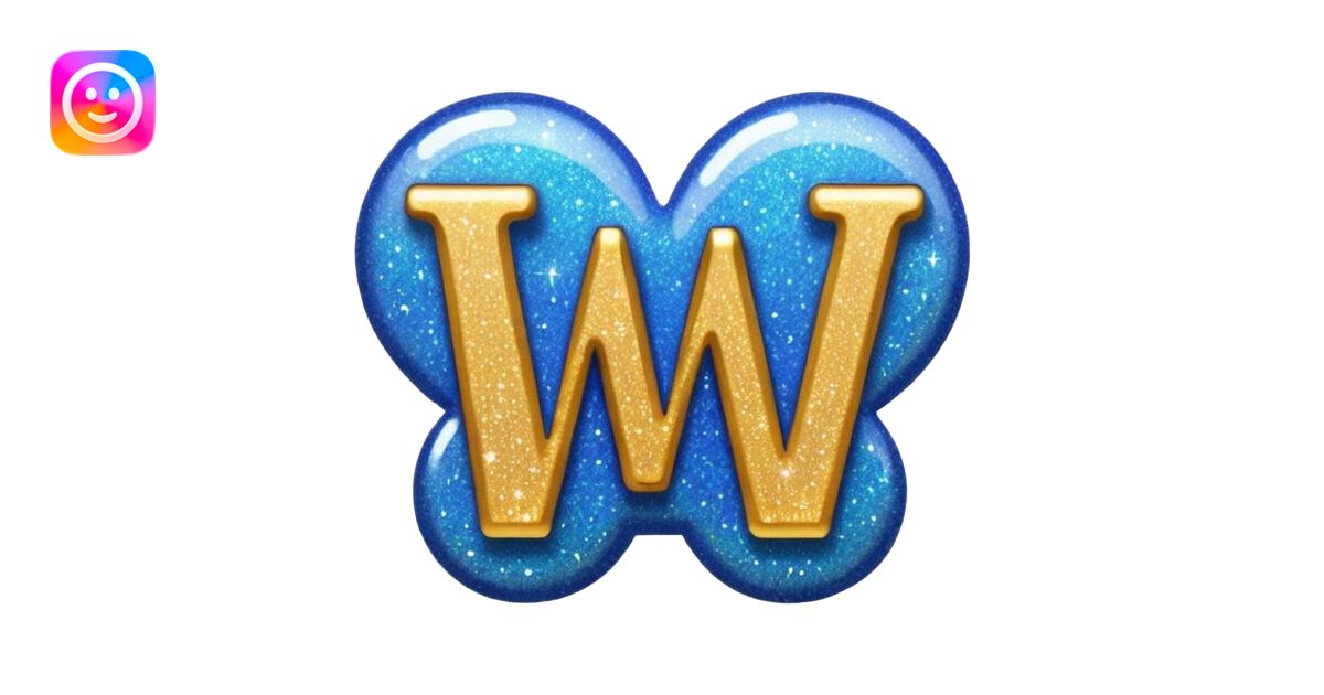 The word wonderful with glitter emoji | AI Emoji Generator