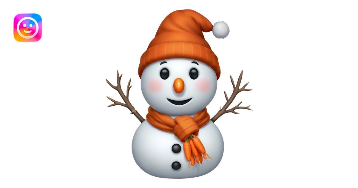 a snowman with the "S" logo emoji | AI Emoji Generator