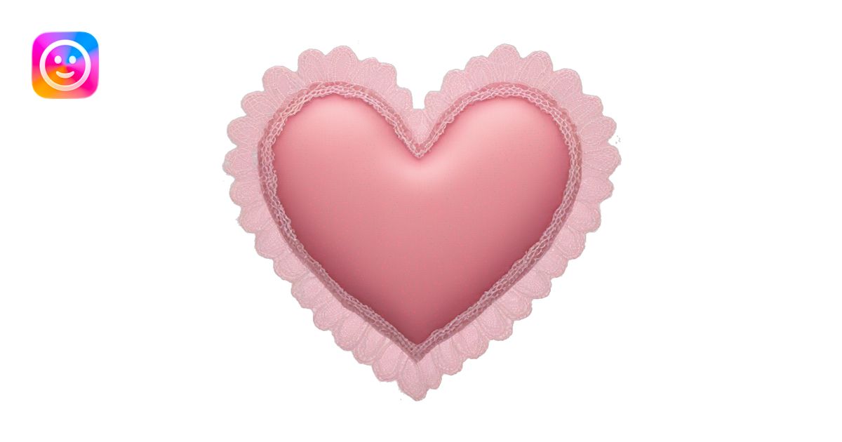 lace pink heart emoji | AI Emoji Generator
