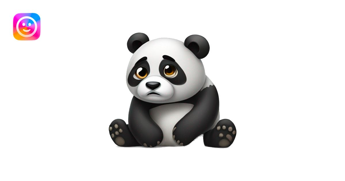 Sad panda emoji | AI Emoji Generator