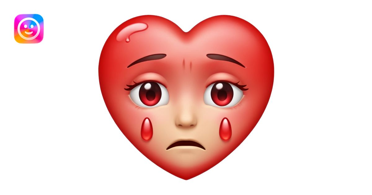 heart eyes emoji but crying emoji | AI Emoji Generator