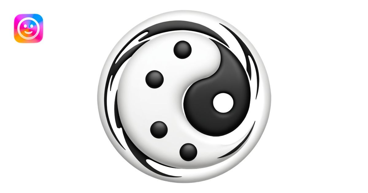 Yin yang symbol emoji | AI Emoji Generator