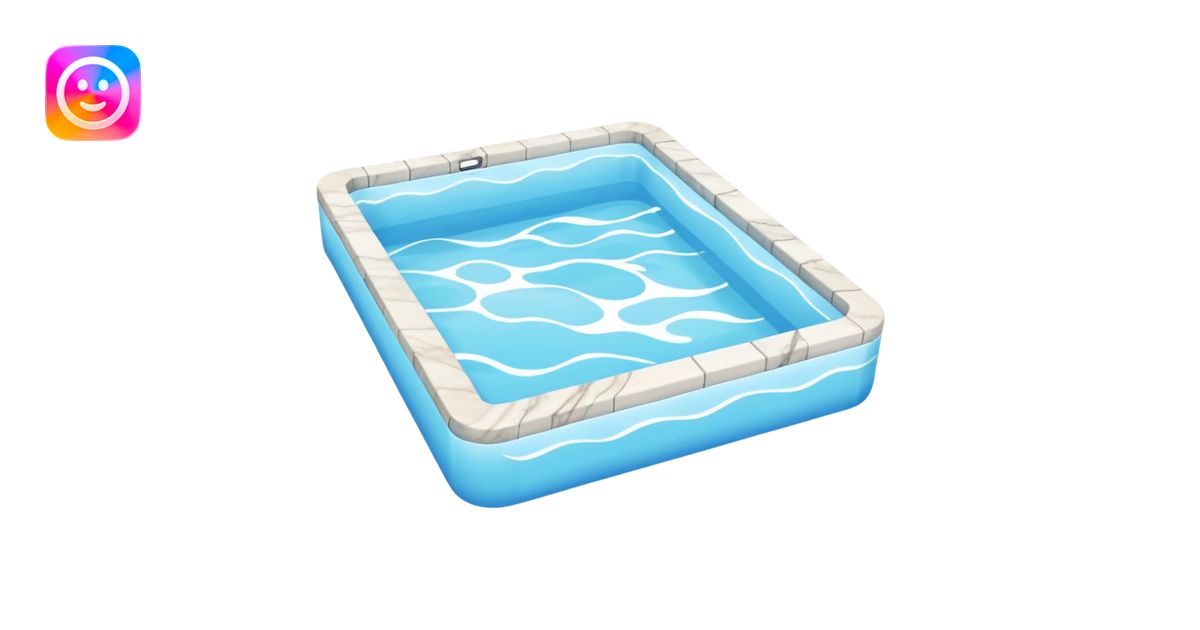 Outdoor white marble pool emoji | AI Emoji Generator