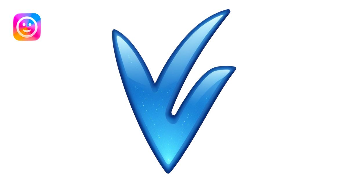 dark blue checkmark with sparkles emoji | AI Emoji Generator