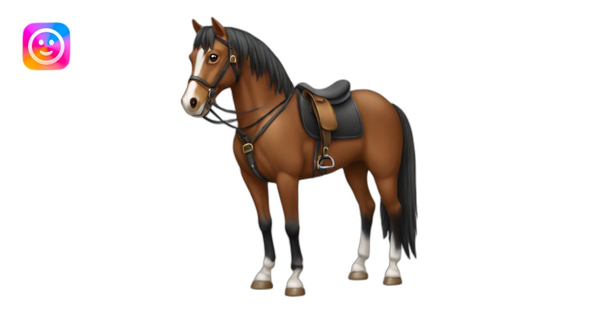 Cheval avec cavalier emoji | AI Emoji Generator