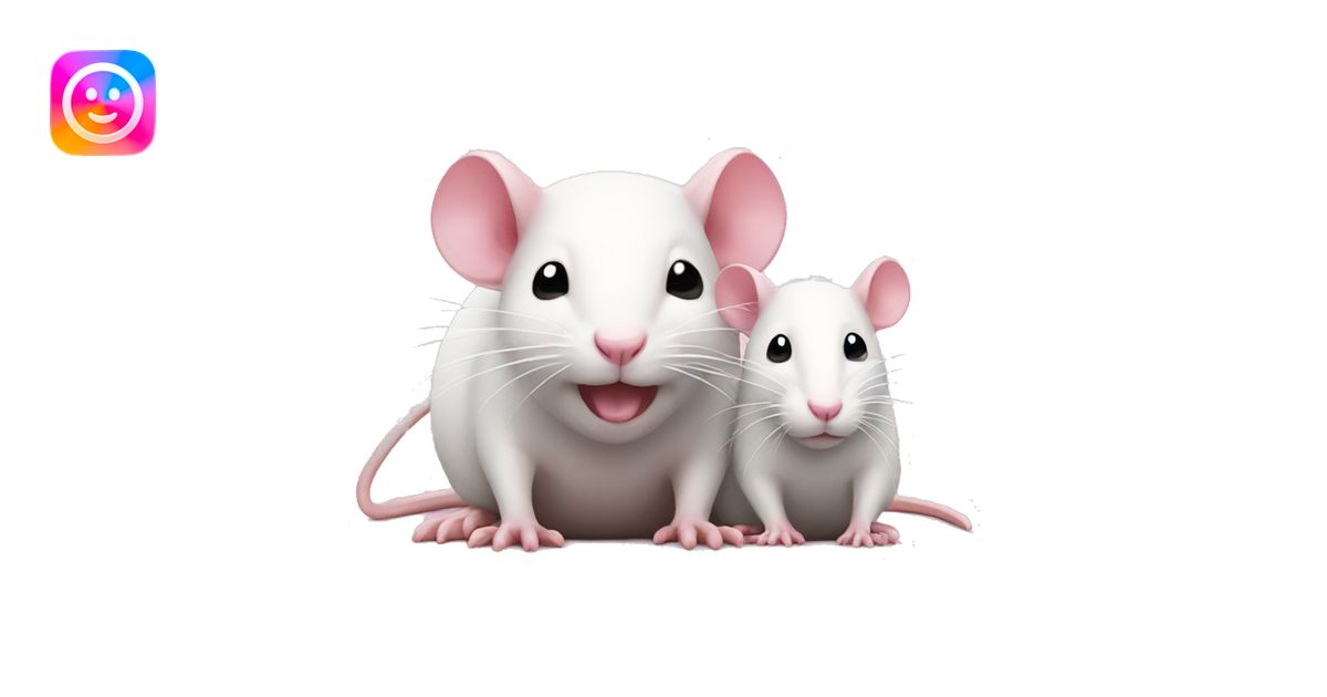 pink rat with white rat emoji | AI Emoji Generator