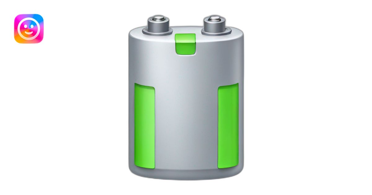Full charged battery emoji | AI Emoji Generator