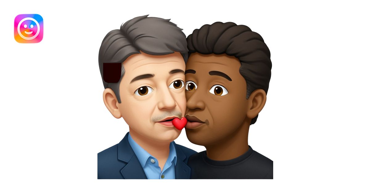 jean luc melenchon qui fait un bisous sur la bouche a une personne noir ...