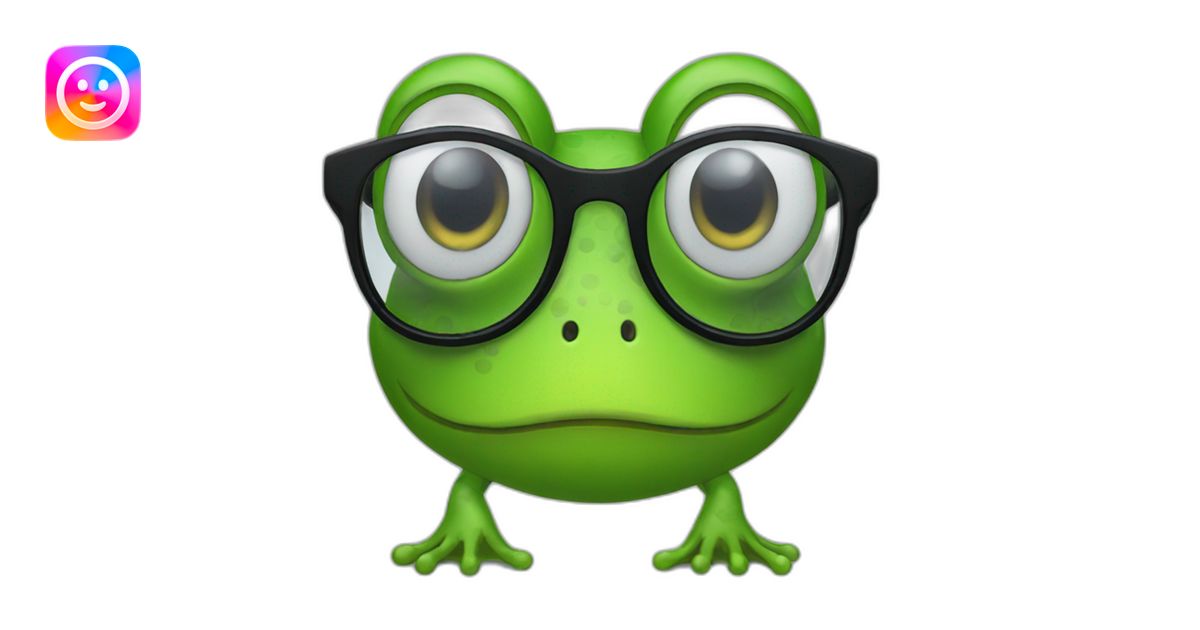 frog with glasses emoji | AI Emoji Generator