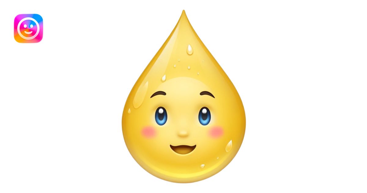Yellow Drop of Water emoji | AI Emoji Generator
