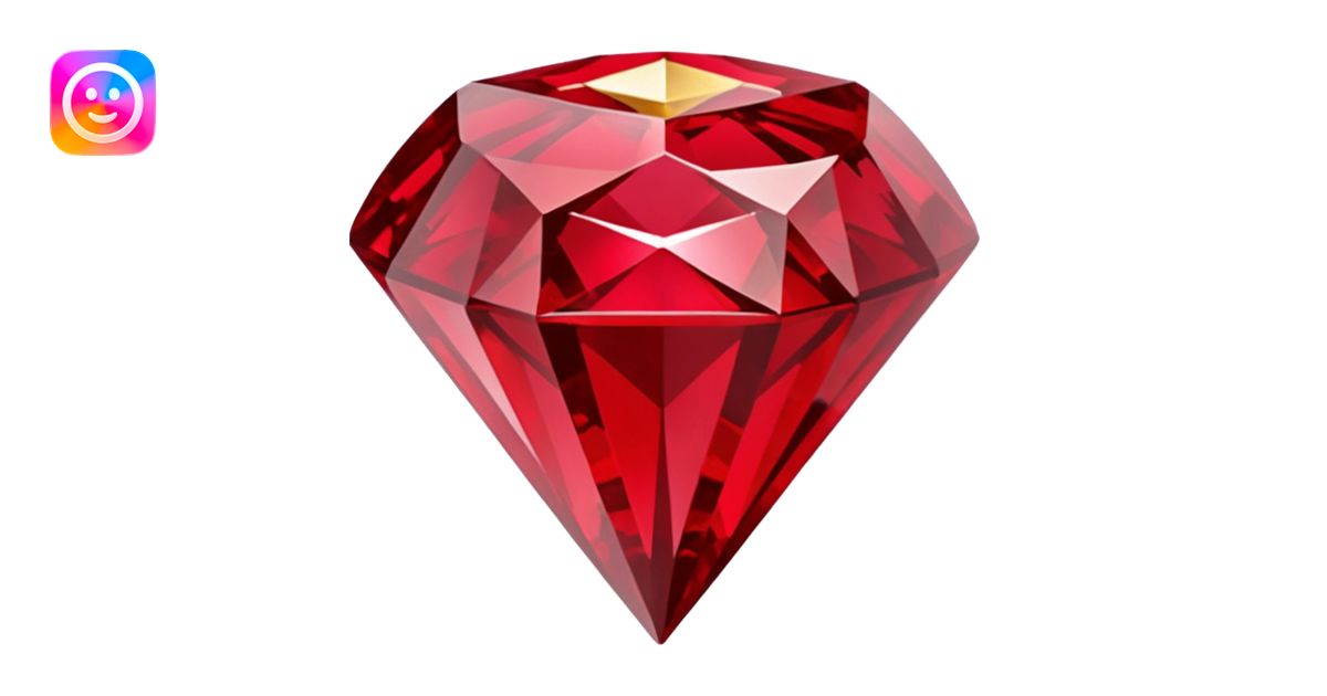 ruby with gold emoji | AI Emoji Generator