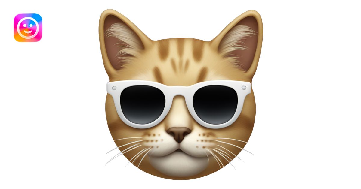 Cat with sunglasses emoji | AI Emoji Generator