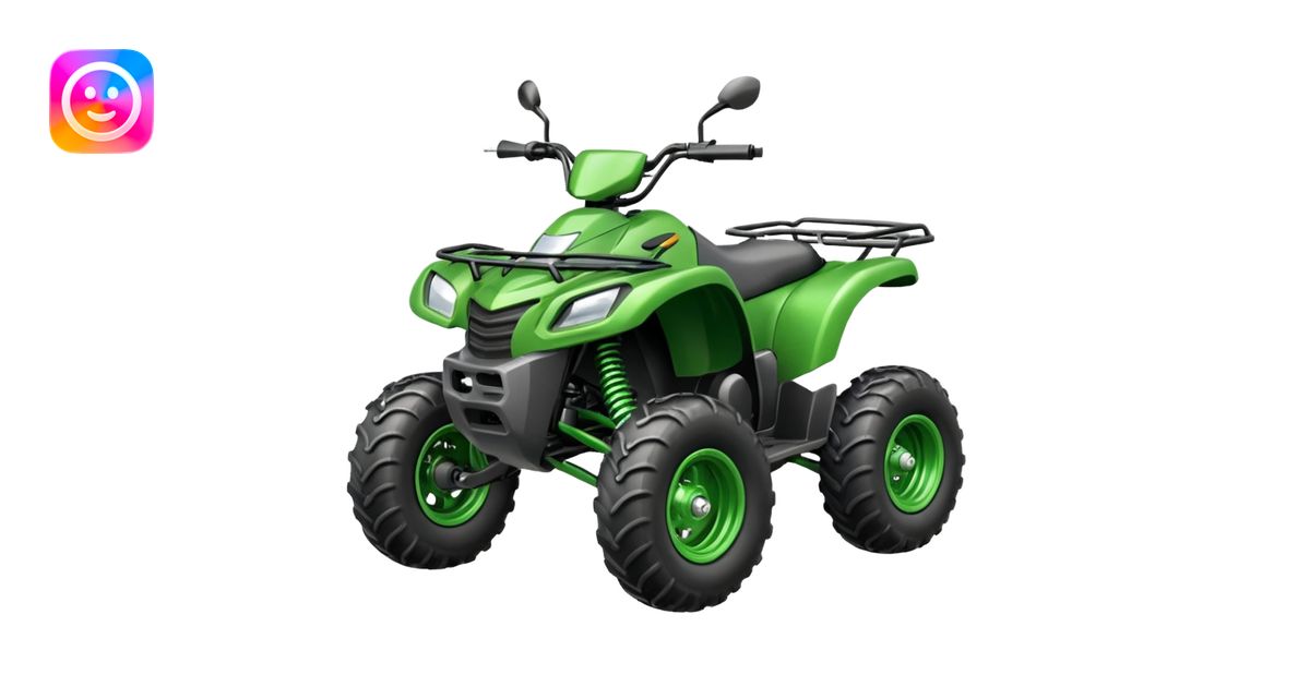 Green quad bike emoji | AI Emoji Generator