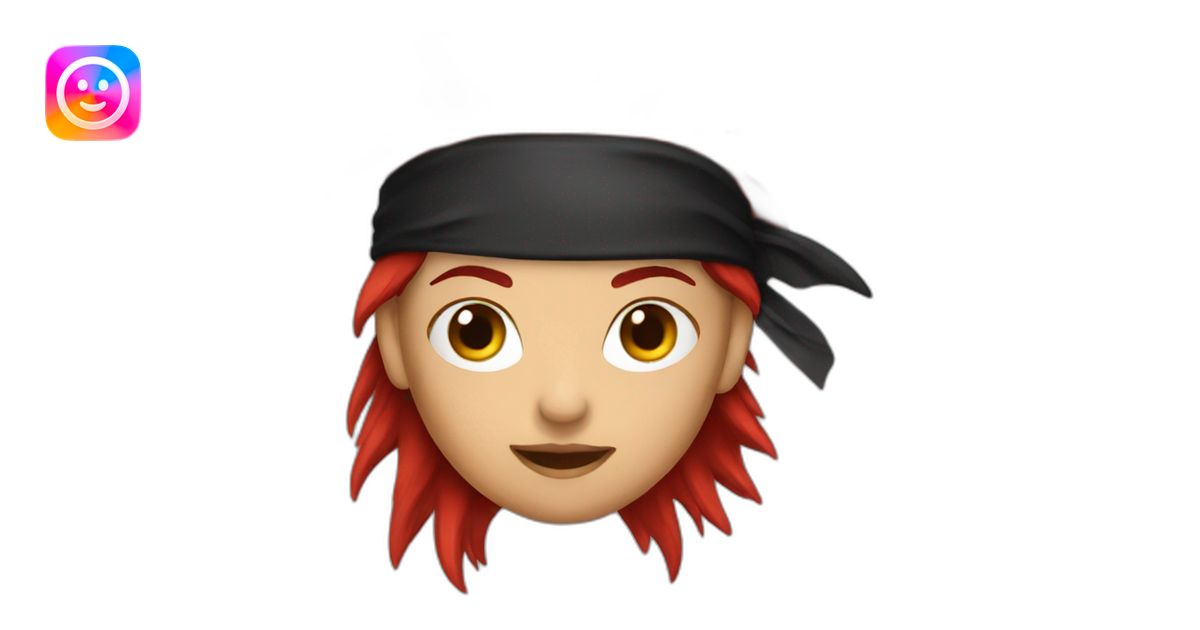 female-pirate-red-mohawk emoji | AI Emoji Generator
