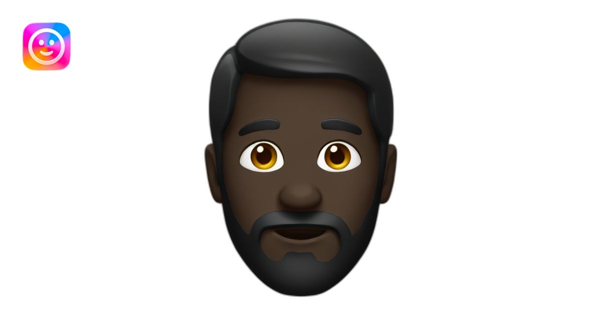 man covered in black paint emoji | AI Emoji Generator