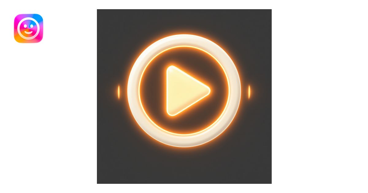 Graphic: 🎥 Play button icon (white) with yellow glow. Animation: Play ...