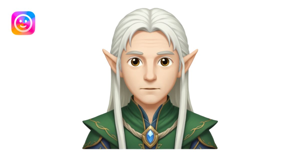 ESO male high elf emoji | AI Emoji Generator