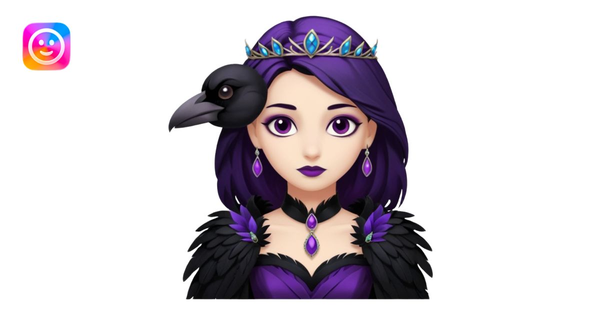 Raven Princess – feather brooch + plum blackgown,Shadow Princesses ...