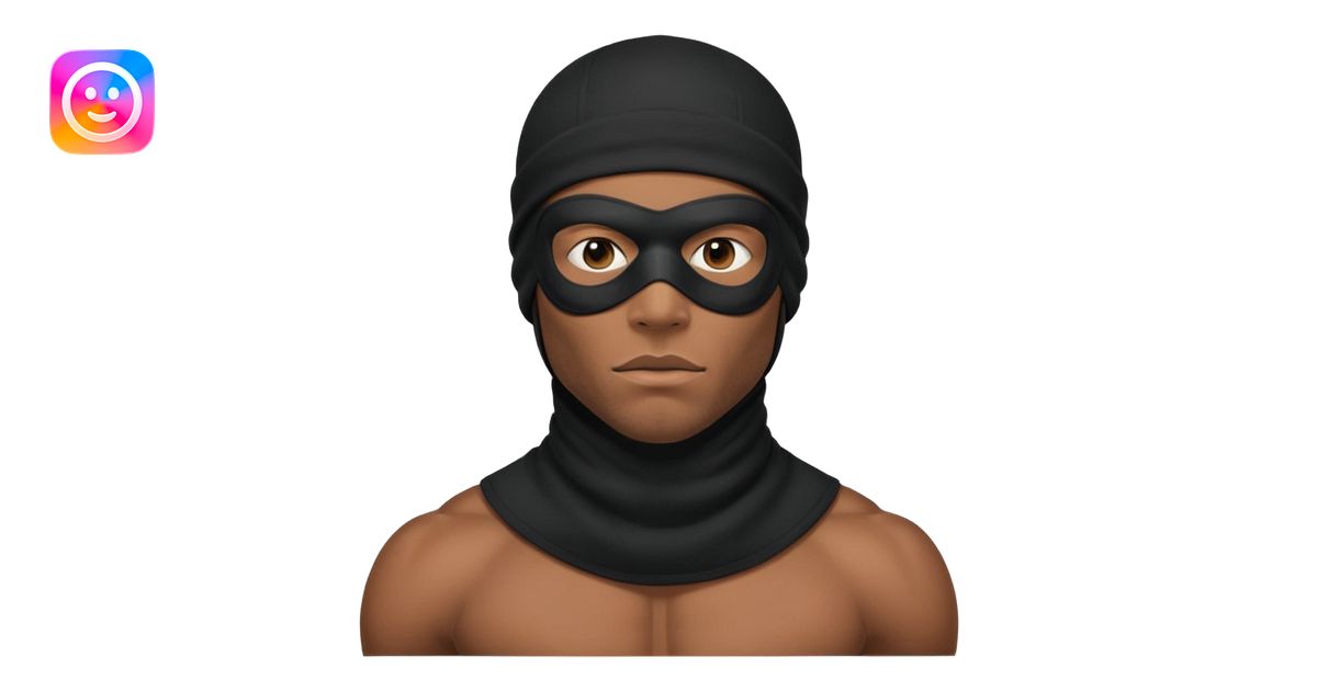smug muscular african male black ski mask wearing guy with no top ...