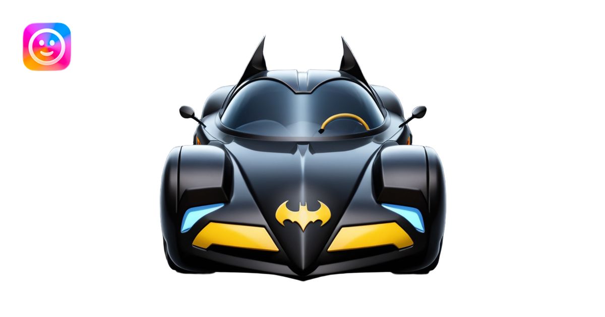Batman the animated series Batmobile emoji | AI Emoji Generator