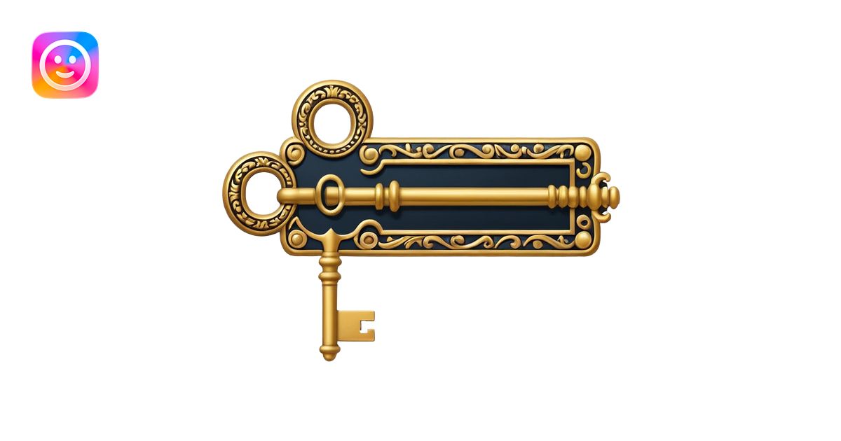 key in the horizontal position old and ornate emoji | AI Emoji Generator