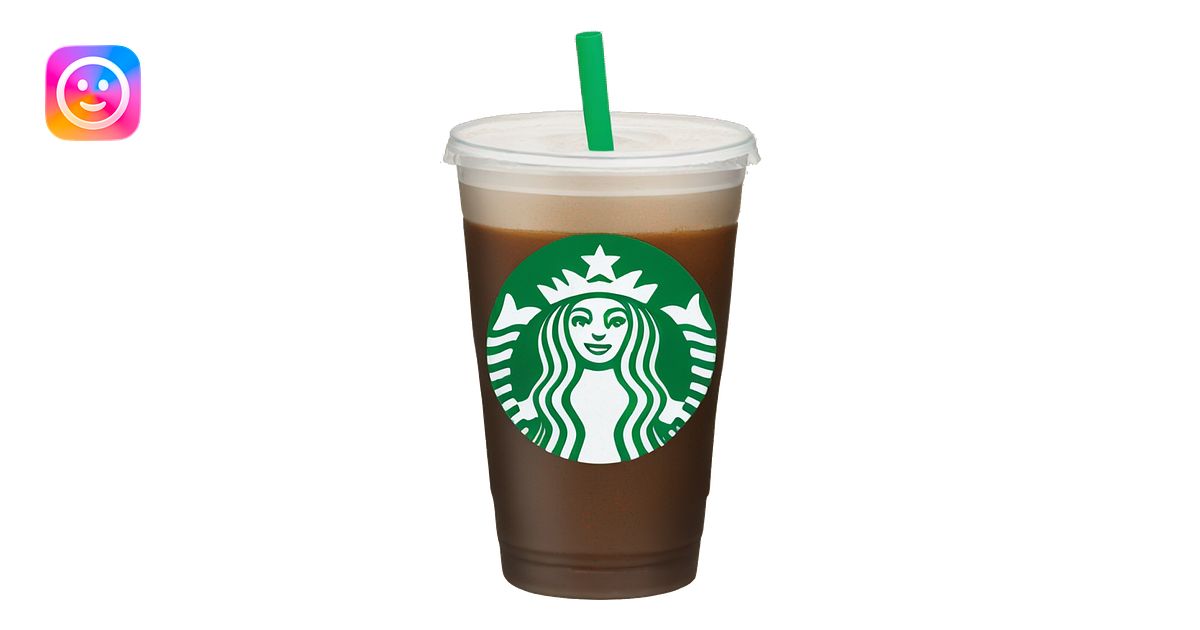 Starbuck ice coffee with ice cubes emoji | AI Emoji Generator
