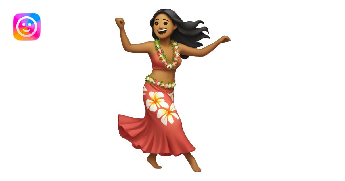 Hawaiian woman dancing emoji | AI Emoji Generator