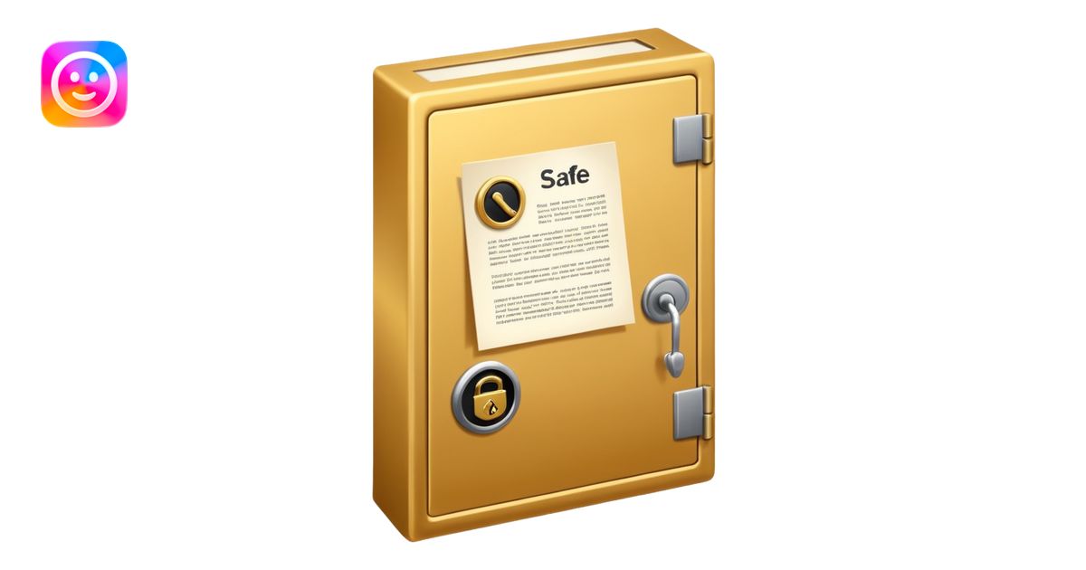 Professional safe guarantee contract golden paper signed emoji | AI ...