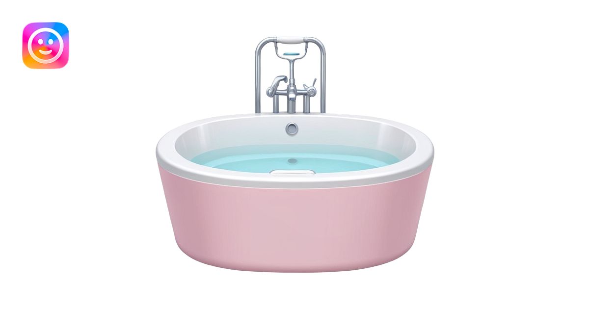 Pastel luxury jacuzzi bathtub emoji | AI Emoji Generator
