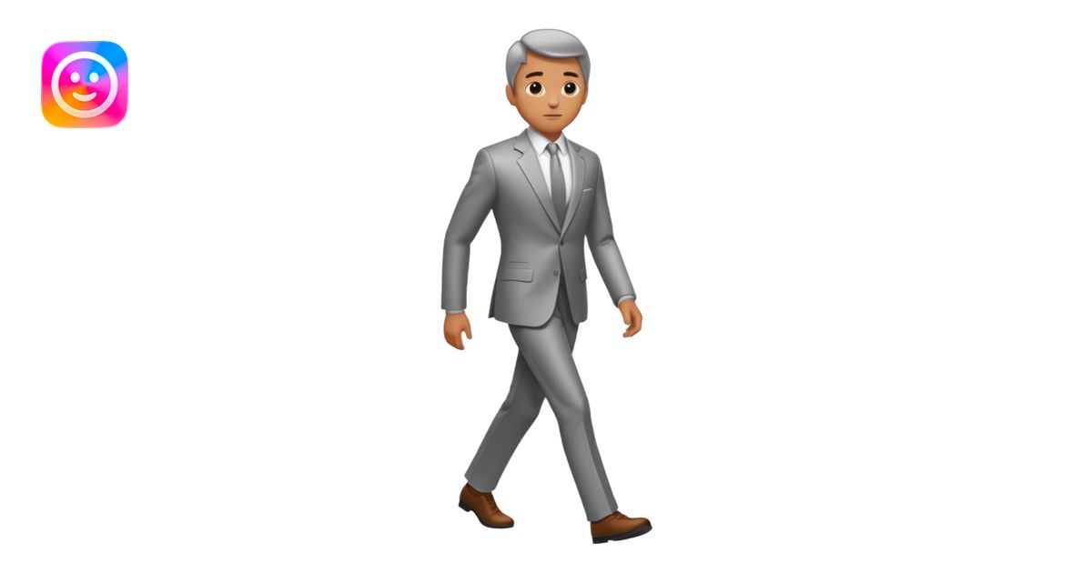 steel walk man emoji | AI Emoji Generator