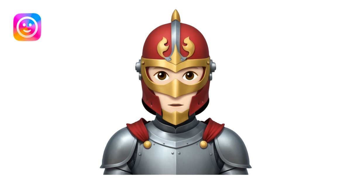 Sad Knight with mask emoji | AI Emoji Generator
