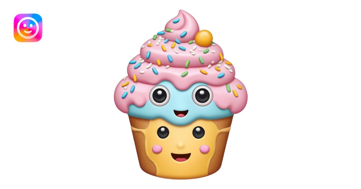sweet treat with accessories and eyes emoji | AI Emoji Generator
